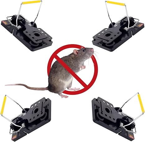 PEST GUARD Mouse Traps That Kill Instantly 4Pack Heavy Duty Mice Traps ...