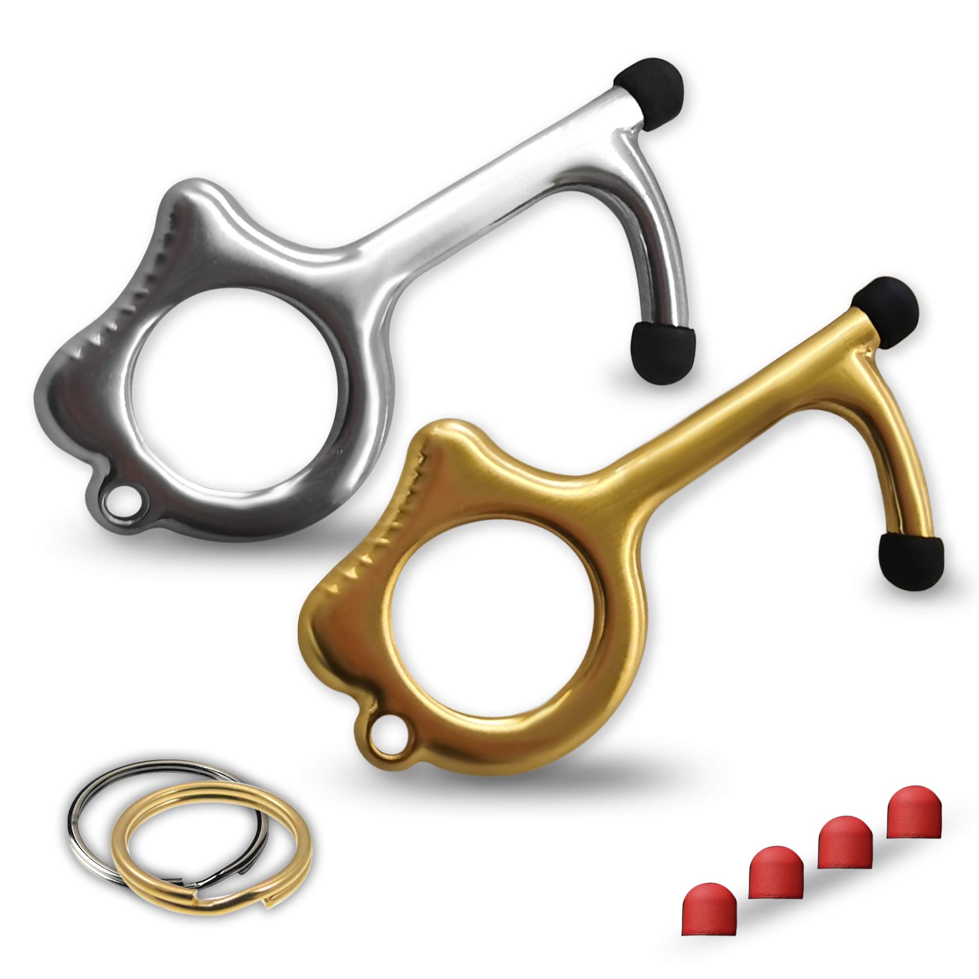 No Touch Door Opener Tool Contactless Brass Key to Open Door Handles ...