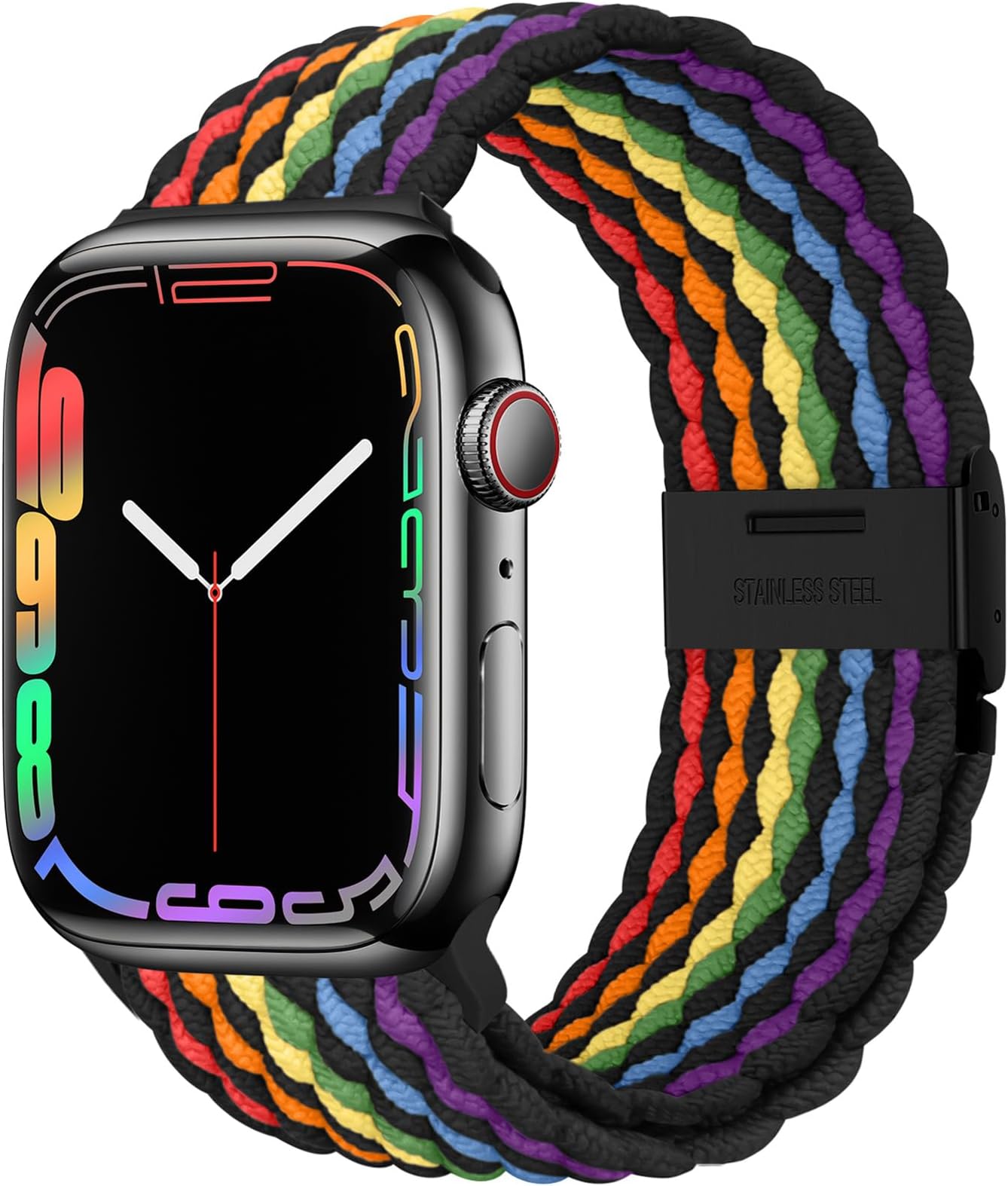 Amazon.com: Bandmax Rainbow Watch Band Compatible with Apple Watch,LGBT ...