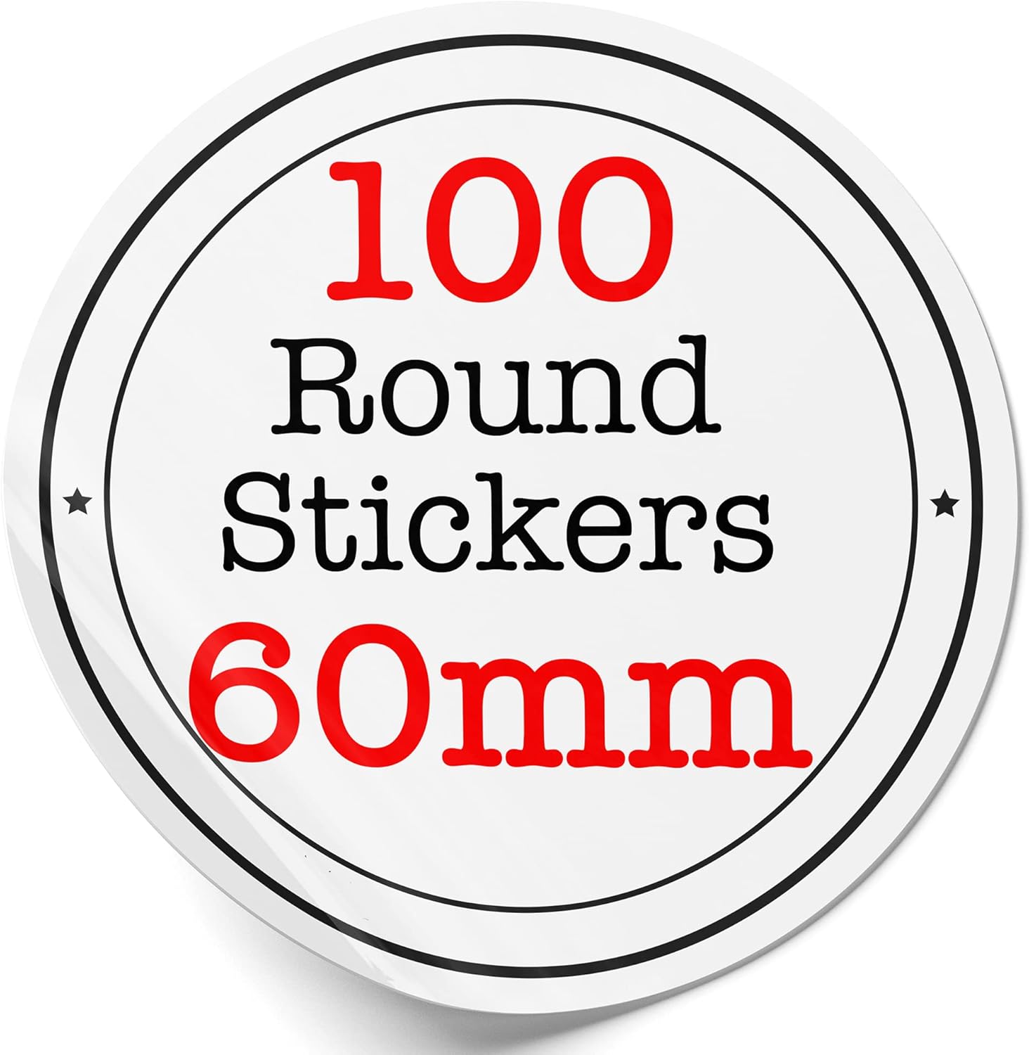 100 Personalised Round Vinyl Stickers Customised Sticker Labels ...