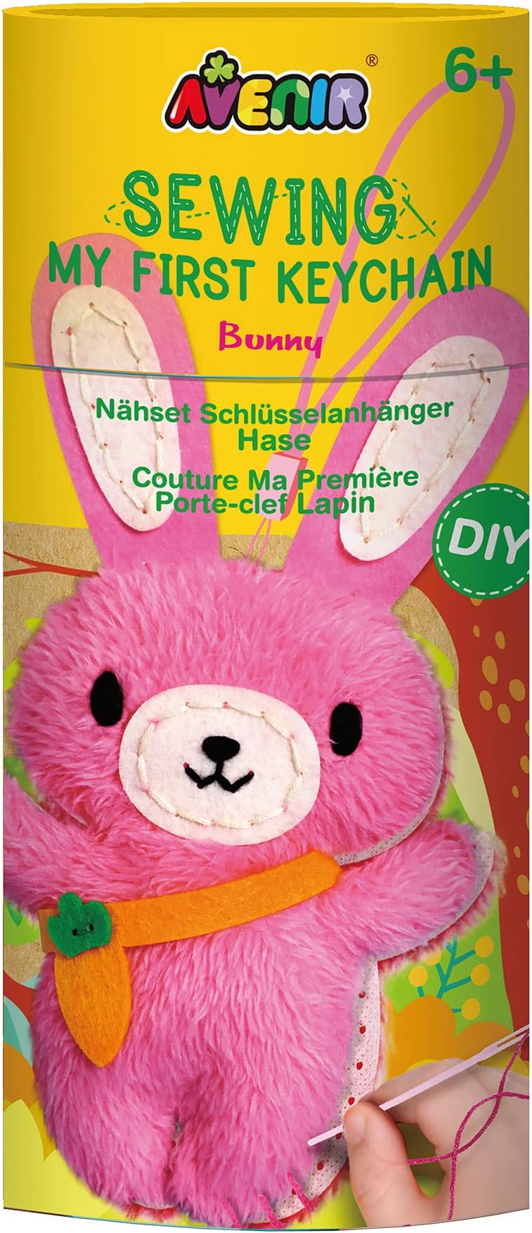 Avenir DIY Sewing Kit, Sewing Keyring, Rabbit, Craft Kit for Children ...