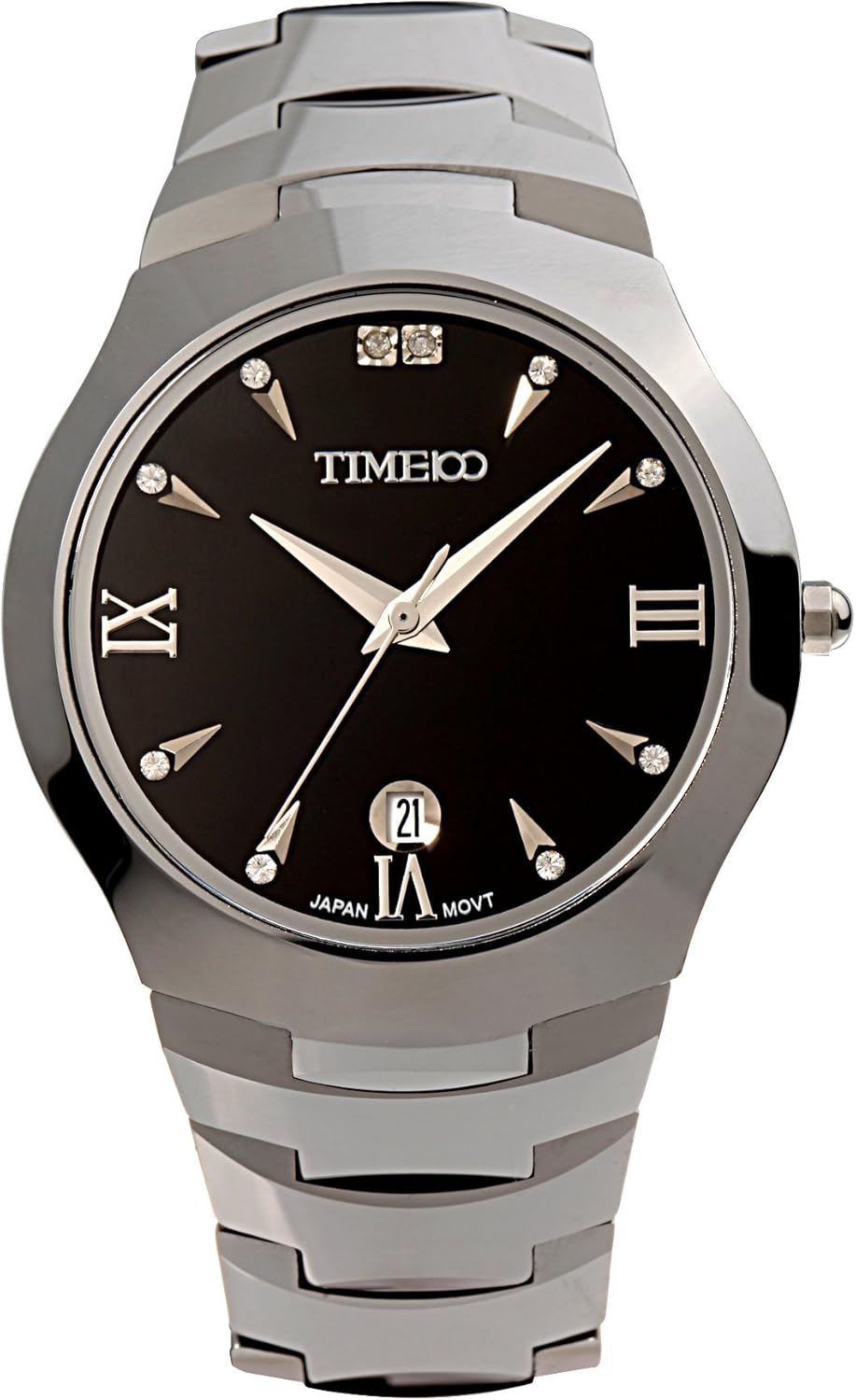 Amazon.com: TIME100 Mens Calendar Watches Sapphire Crystal Round Mirror ...