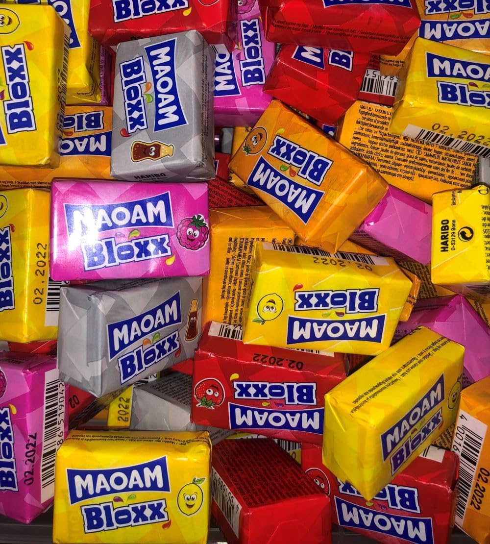 Maoam Bloxx │ 1 Kilo Bulk Bag │ 1KG │ Assorted Sweet Pick and Mix for ...