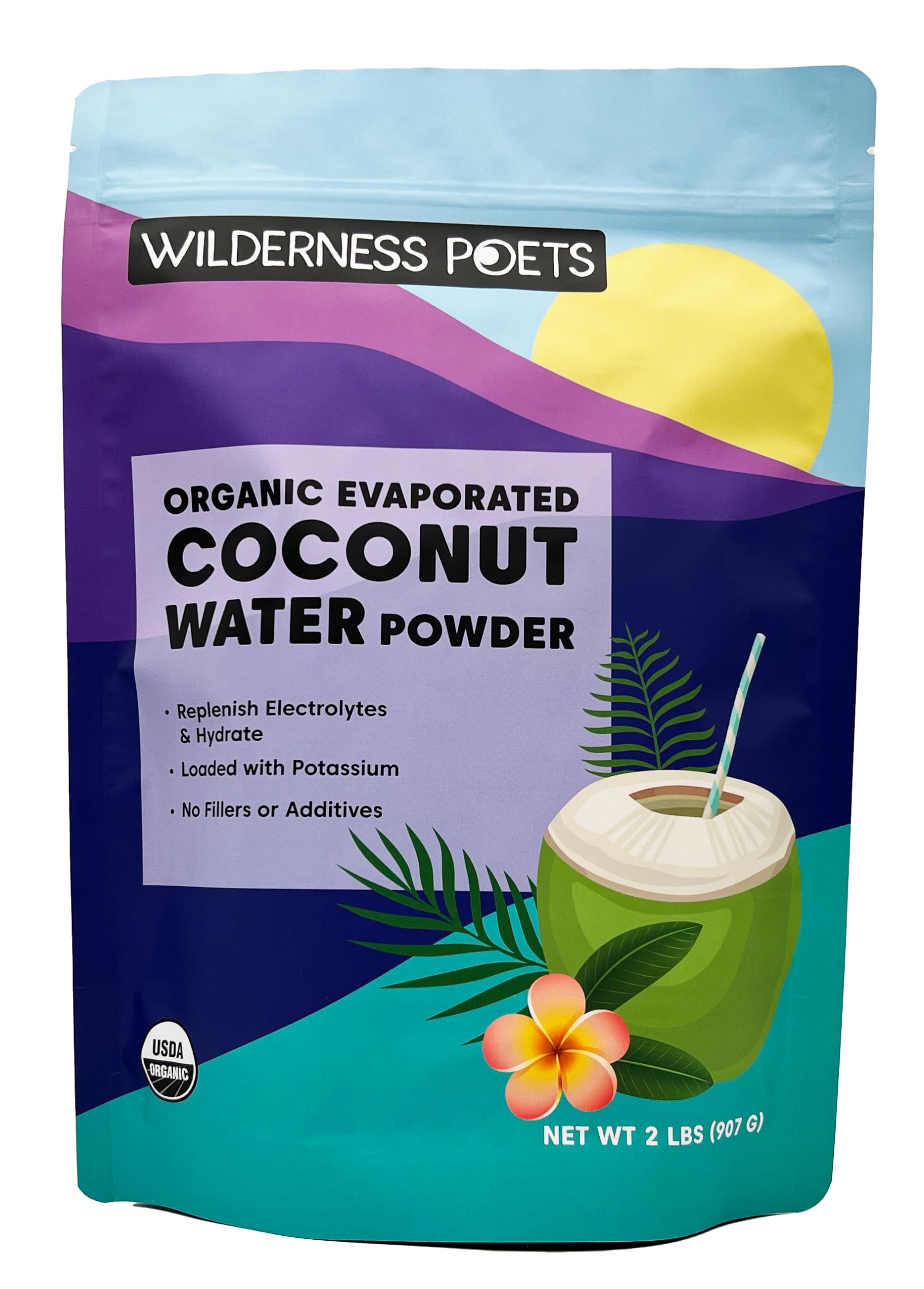 Amazon.com : Wilderness Poets, Organic Evaporated Coconut Water Powder ...