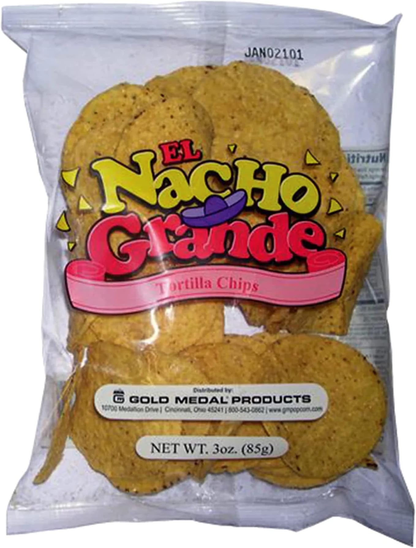 Amazon.com: El Nacho Grande Portion Pak Nacho Chips - 3 oz Bag (Case of 48)