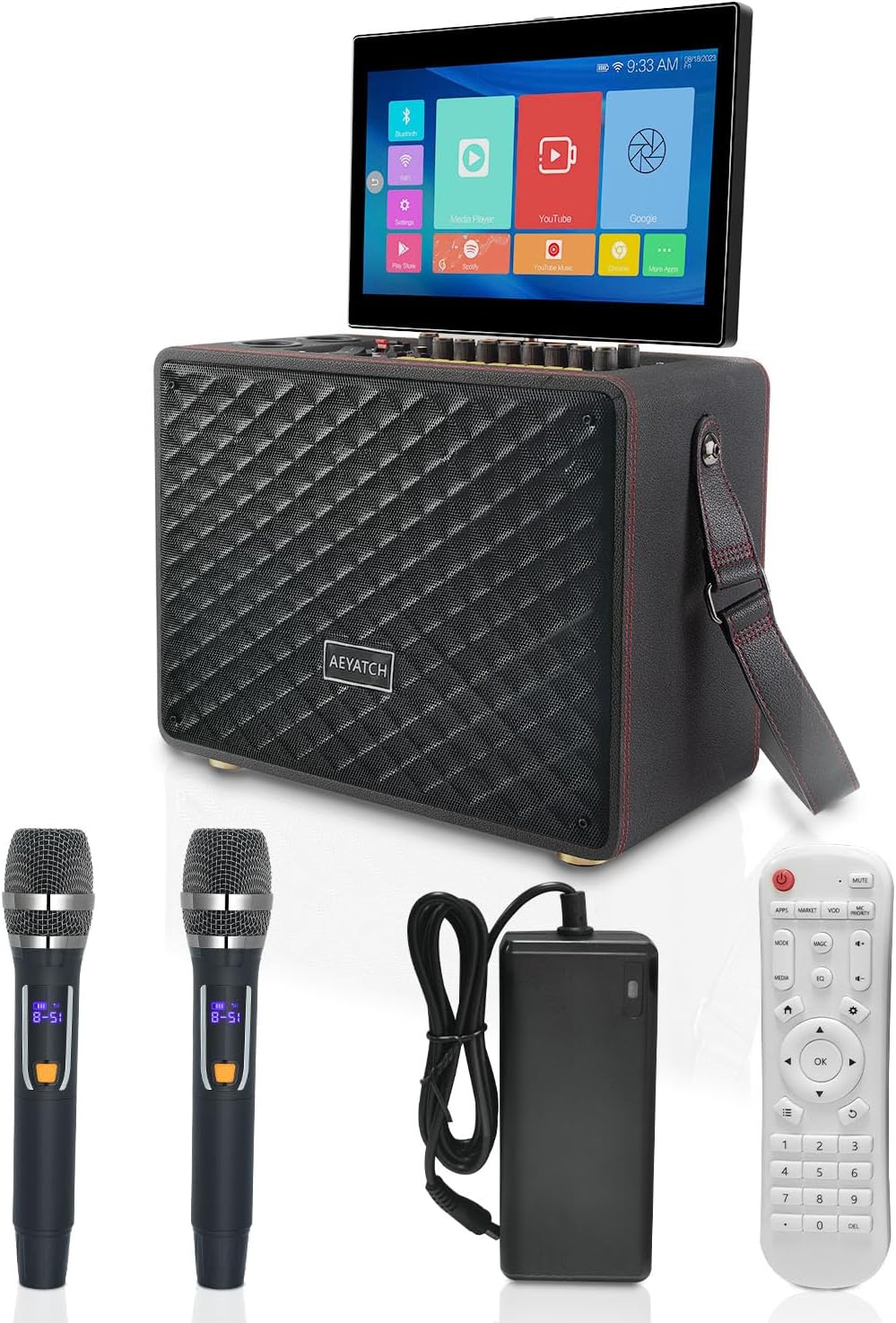Amazon.com: Professional Karaoke Machine with Lyrics Display Screen + 2 ...
