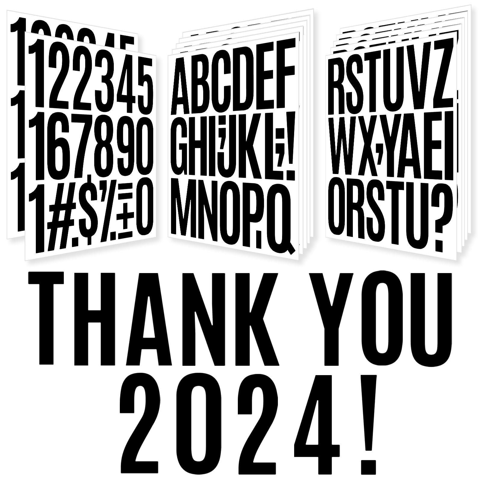 Amazon.com: Black Letter Stickers 3 Inch, Black Vinyl Letter and Number ...