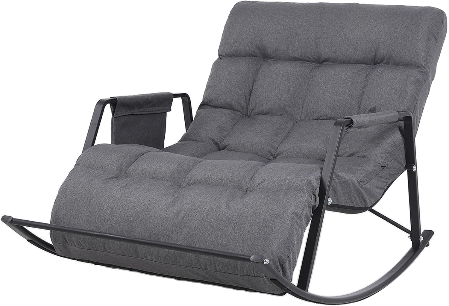 Amazon.com: PINIQUE Large Rocking Chair Linen Upholstered Modern ...