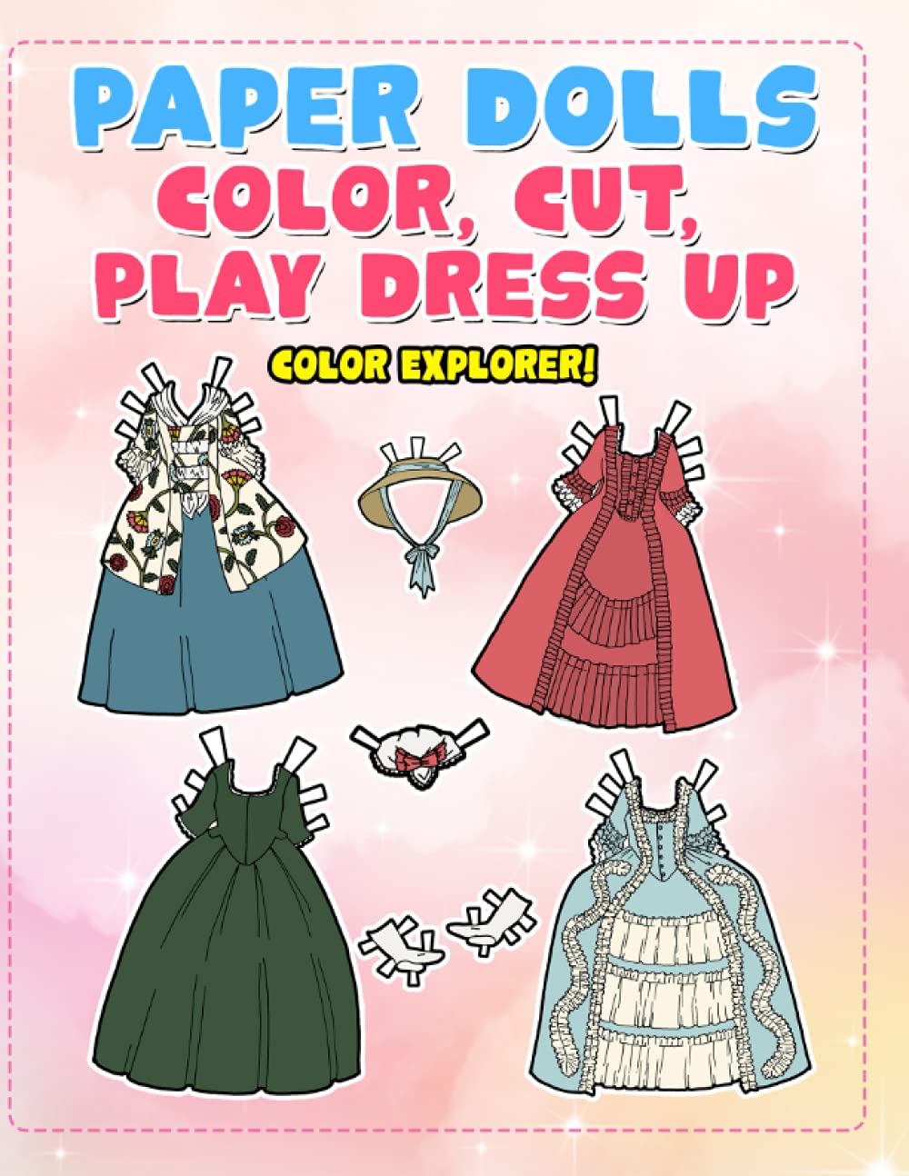 Color Explorer Paper Dolls Color Cut Play Dress Up Paper | Desertcart ...