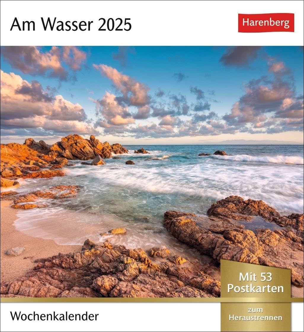 Am Wasser Postkartenkalender 2025 - Wochenkalender mit 53 Postkarten ...
