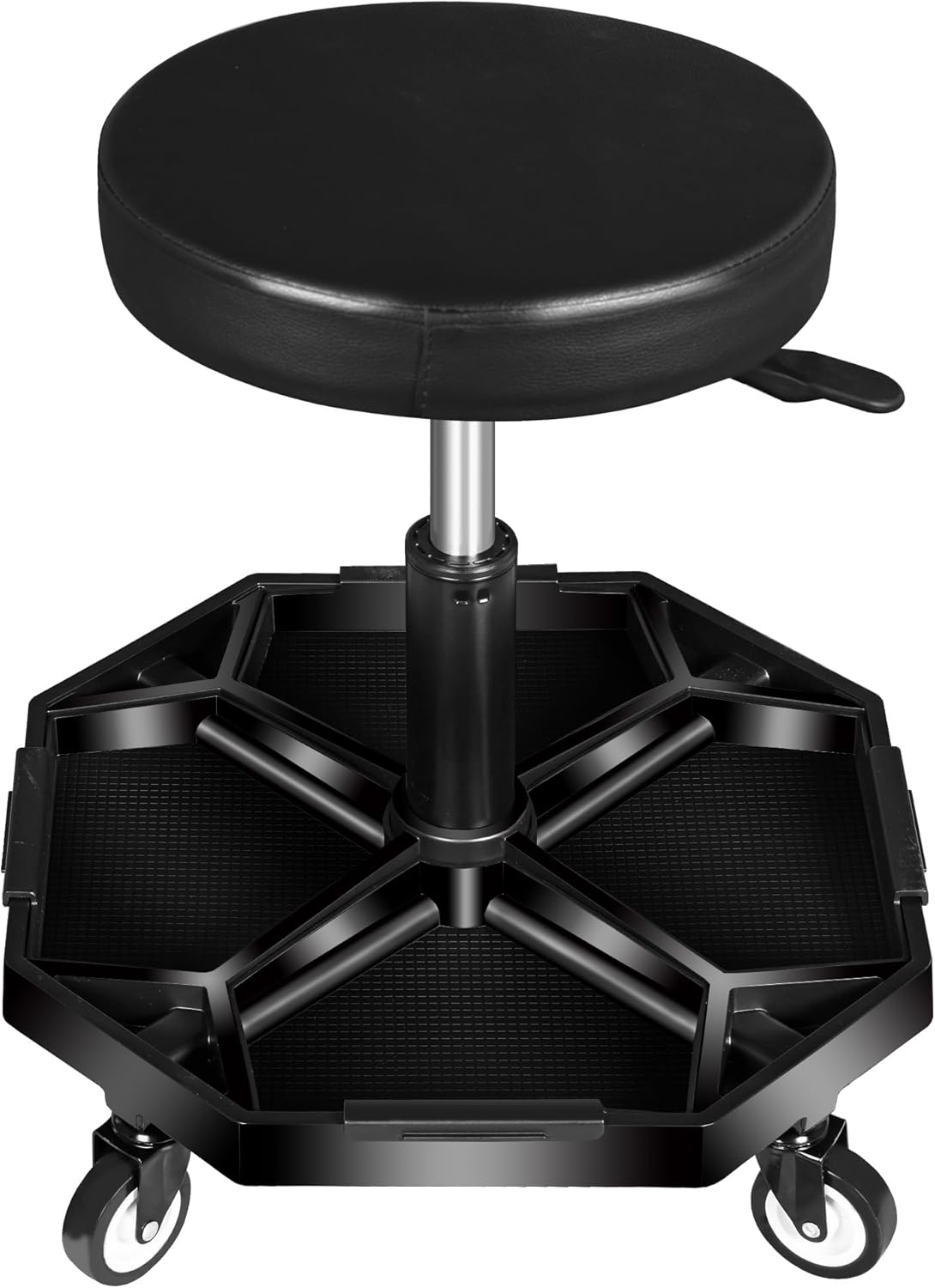 YELLOW JACKET Mechanical Seat, Garage Shop Stool 300 LBS Capacity ...