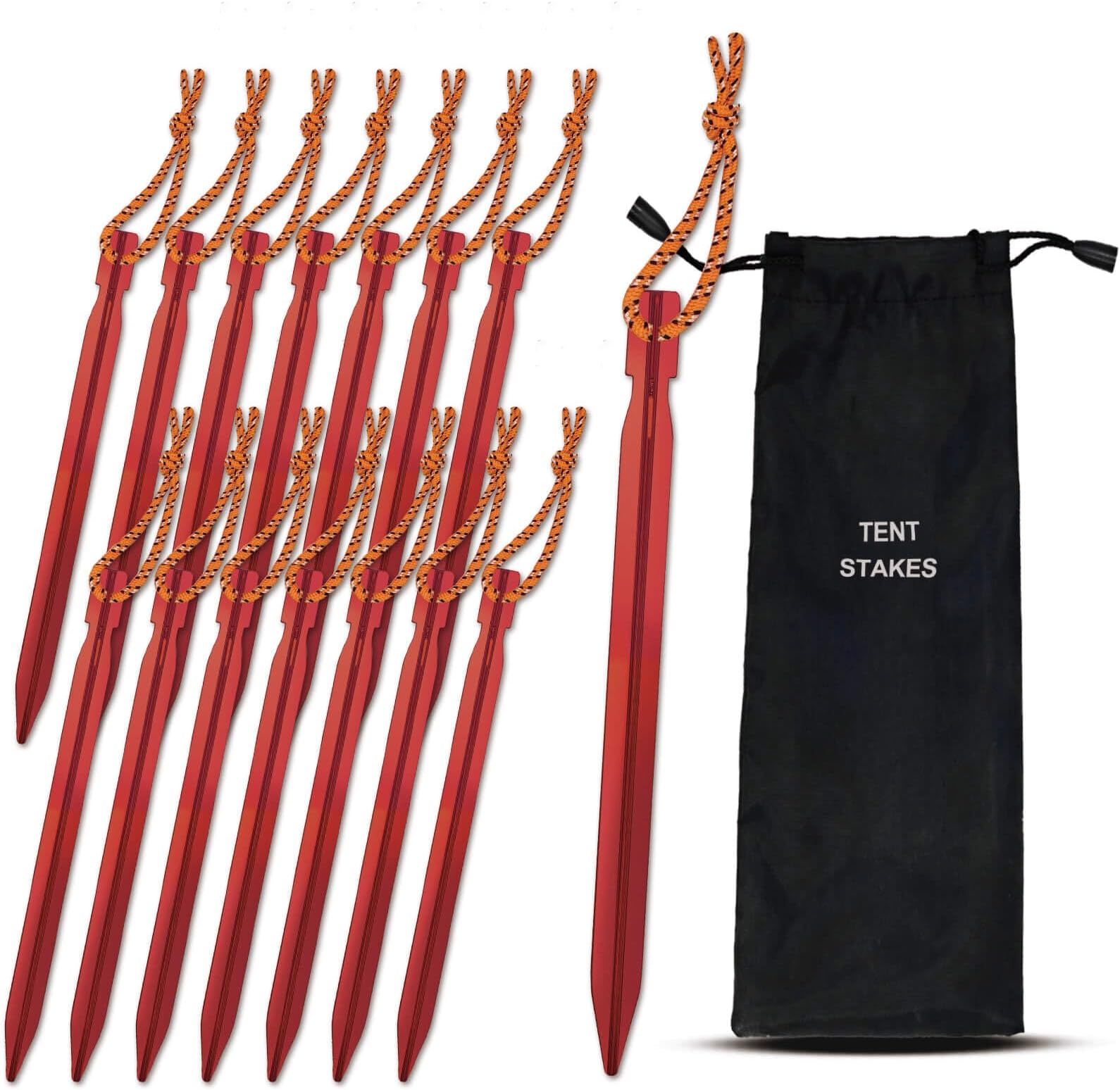 Amazon.com : Generic 15Pack Tent Stakes, Lightweight Tent Stakes Heavy ...