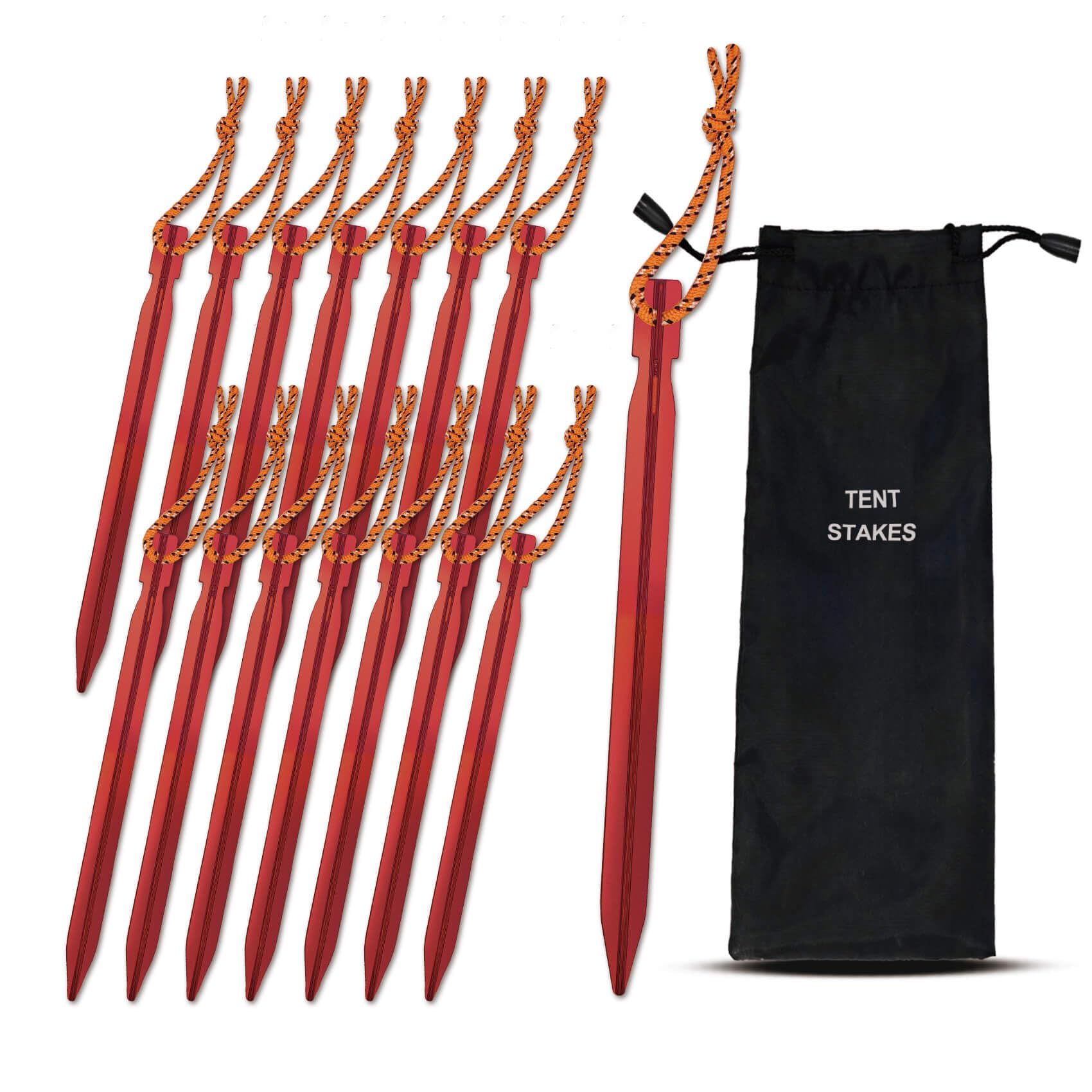 Amazon.com : Generic 15Pack Tent Stakes, Lightweight Tent Stakes Heavy ...