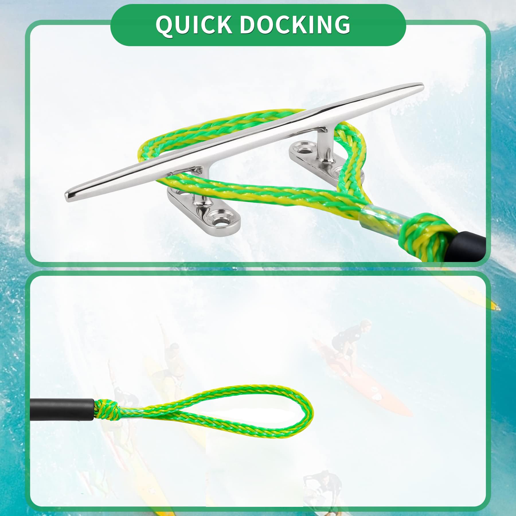 Snapklik.com : Bungee Dock Lines For Boats Marine Mooring Lines Boat ...