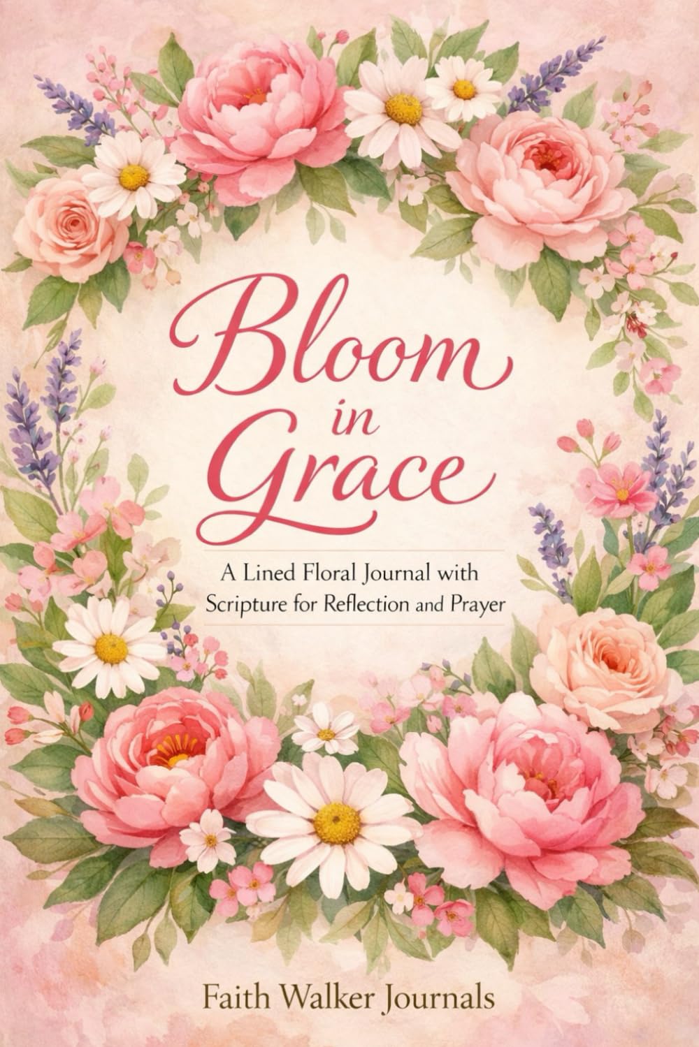 Bloom in Grace: A Lined 6 x 9 Christian Floral Journal With 106 Pages ...