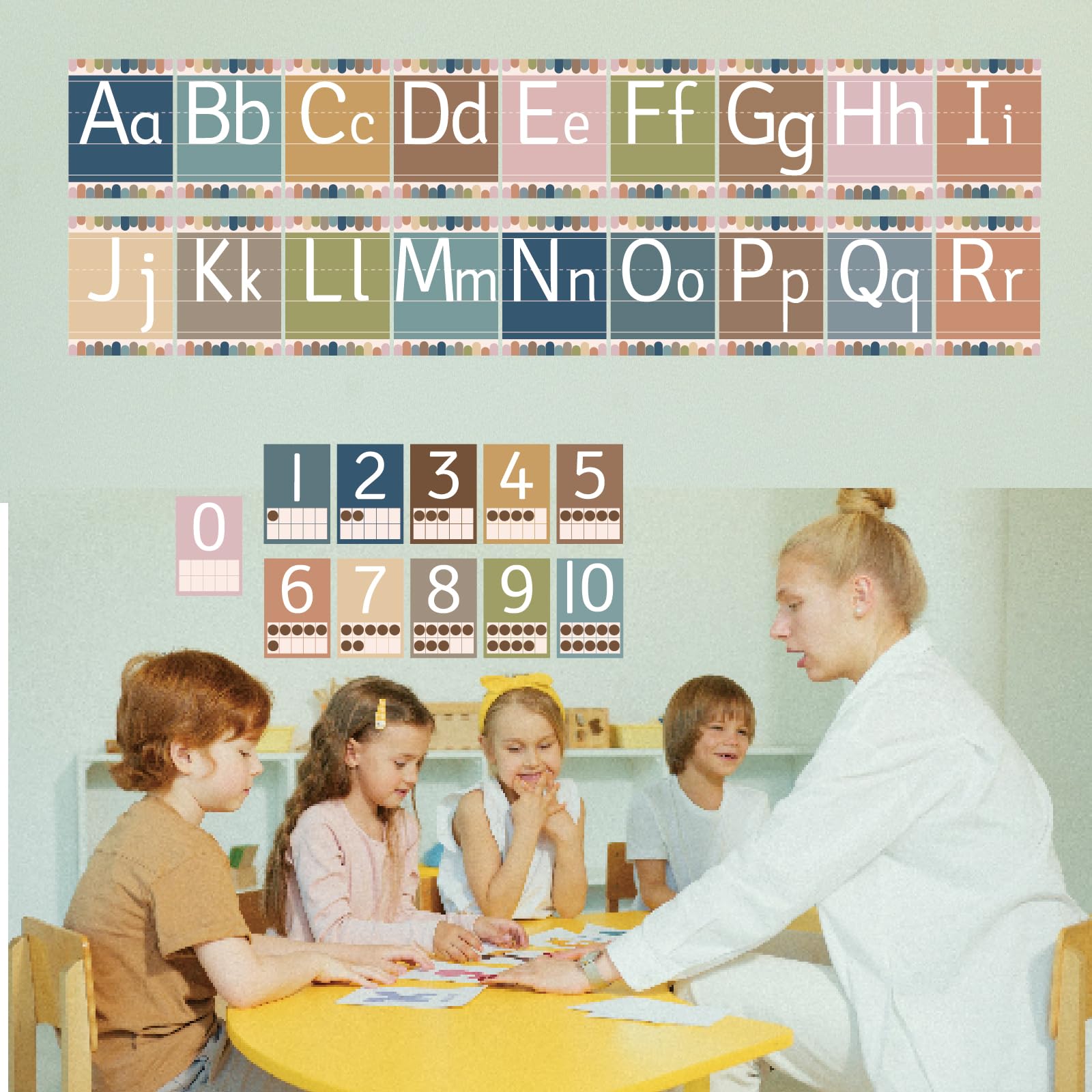 Snapklik.com : 37 Pcs Boho Bulletin Board ABC Posters And 0-10 Number ...