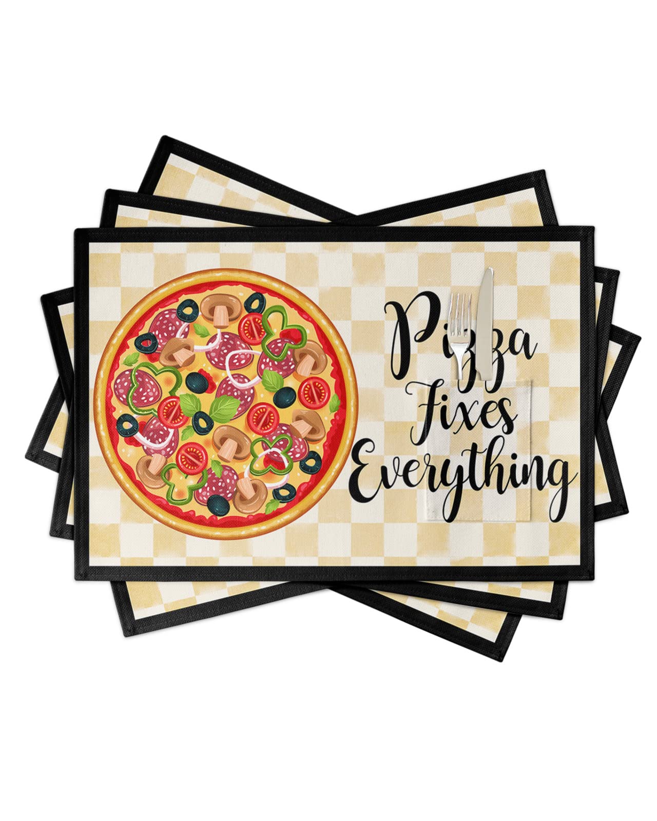 Pizza Placemat Pizzeria Placemat Paper Napkin For Pizza House With