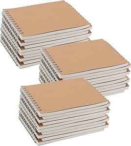 Amazon.com: SOUJAP 30 Pack A6 Top Spiral Sketchbook, 60 Sheet/120 Page Small Spiral Drawing Pad ...