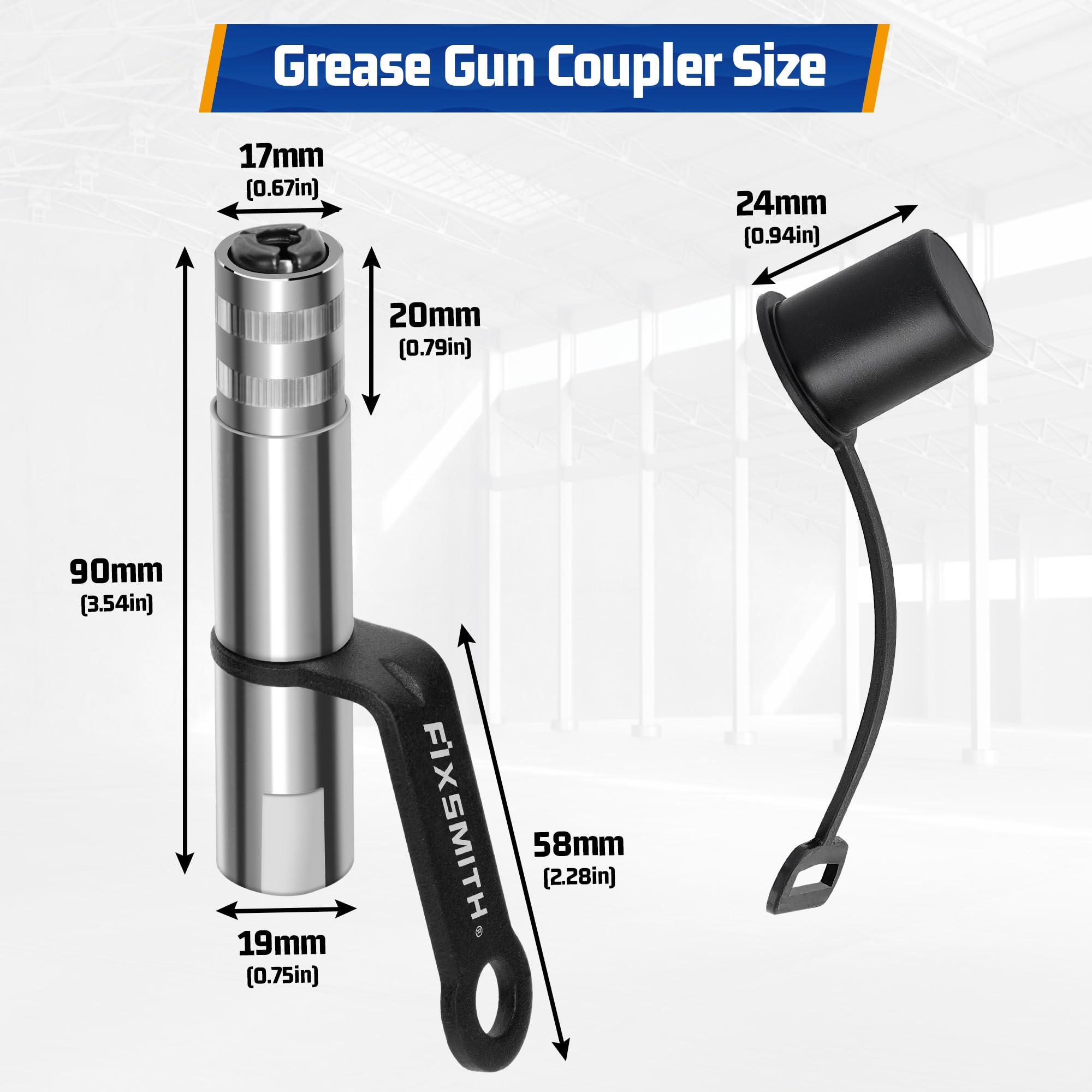 Snapklik.com : FIXSMITH Grease Gun Coupler, Heavy Duty Strong Quick ...
