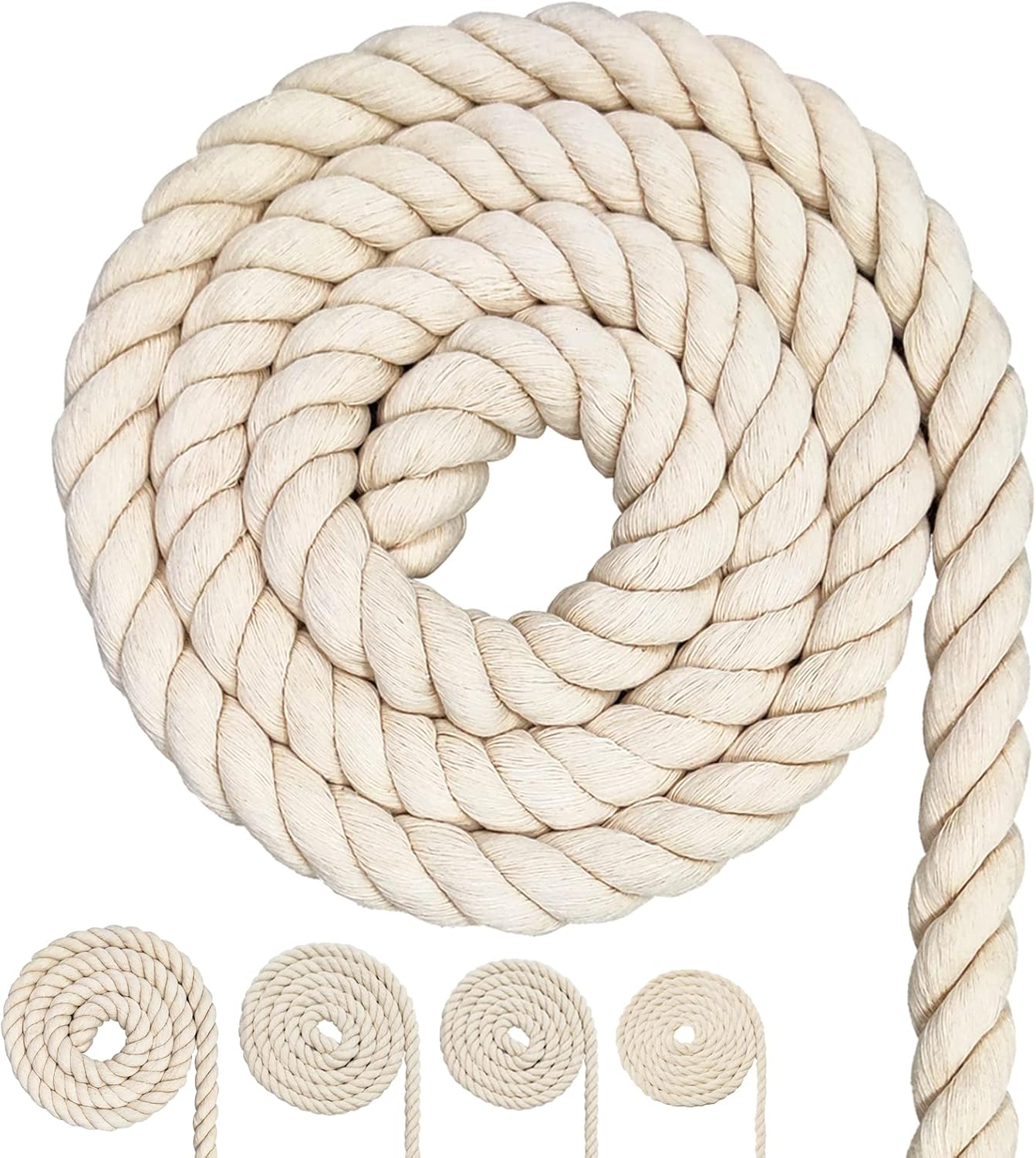 FORBELL Cotton Cord, Macrame Yarn Rope, Many Sizes, Cotton Rope for DIY ...