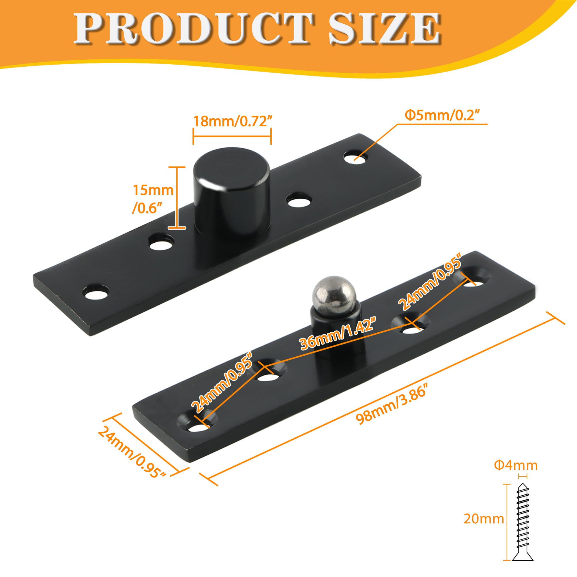 Snapklik.com : Alise 4 Pivot Hinge Rotating Door Hinge 360 Degree ...