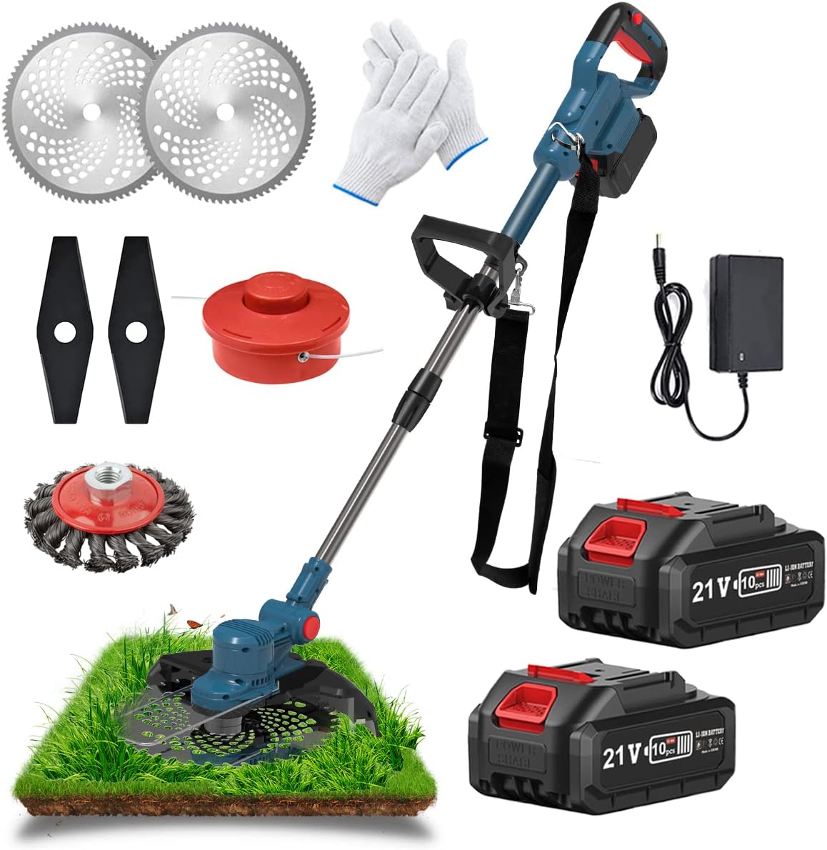 Amazon.com : Weed Wacker Battery Powered, Brushless Motor String ...