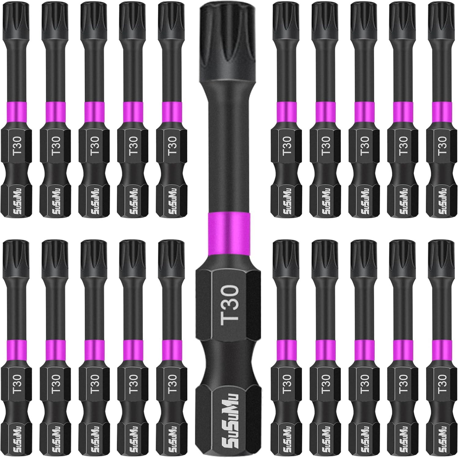 t30 torx bits for impact driver,SuSuMu 20 Pieces T30 2 In. Impact Tough ...