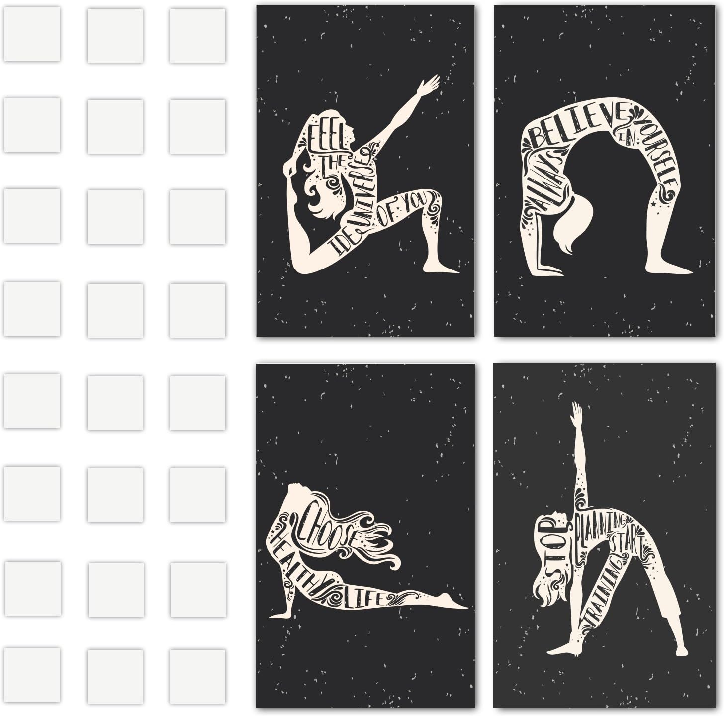 Amazon.com: Yoga Posters with a Motivational and Inspirational Quotes ...