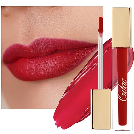 Oulac Lippenstift Rot Matt Langanhaltender, Roter Lippenstifte ...