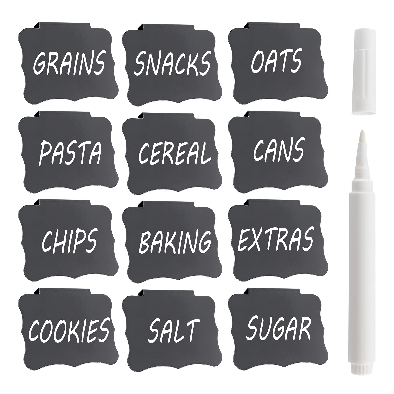 Uenhoy 12 Pack Black Bin Clip Label Holders With 6 | Desertcart INDIA