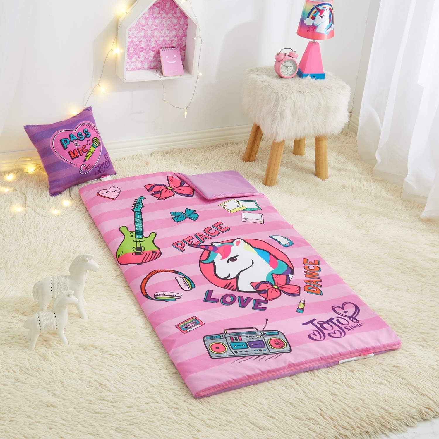 Amazon.com: Idea Nuova JoJo Siwa 3 Piece Set with Sleeping Bag, Dec ...
