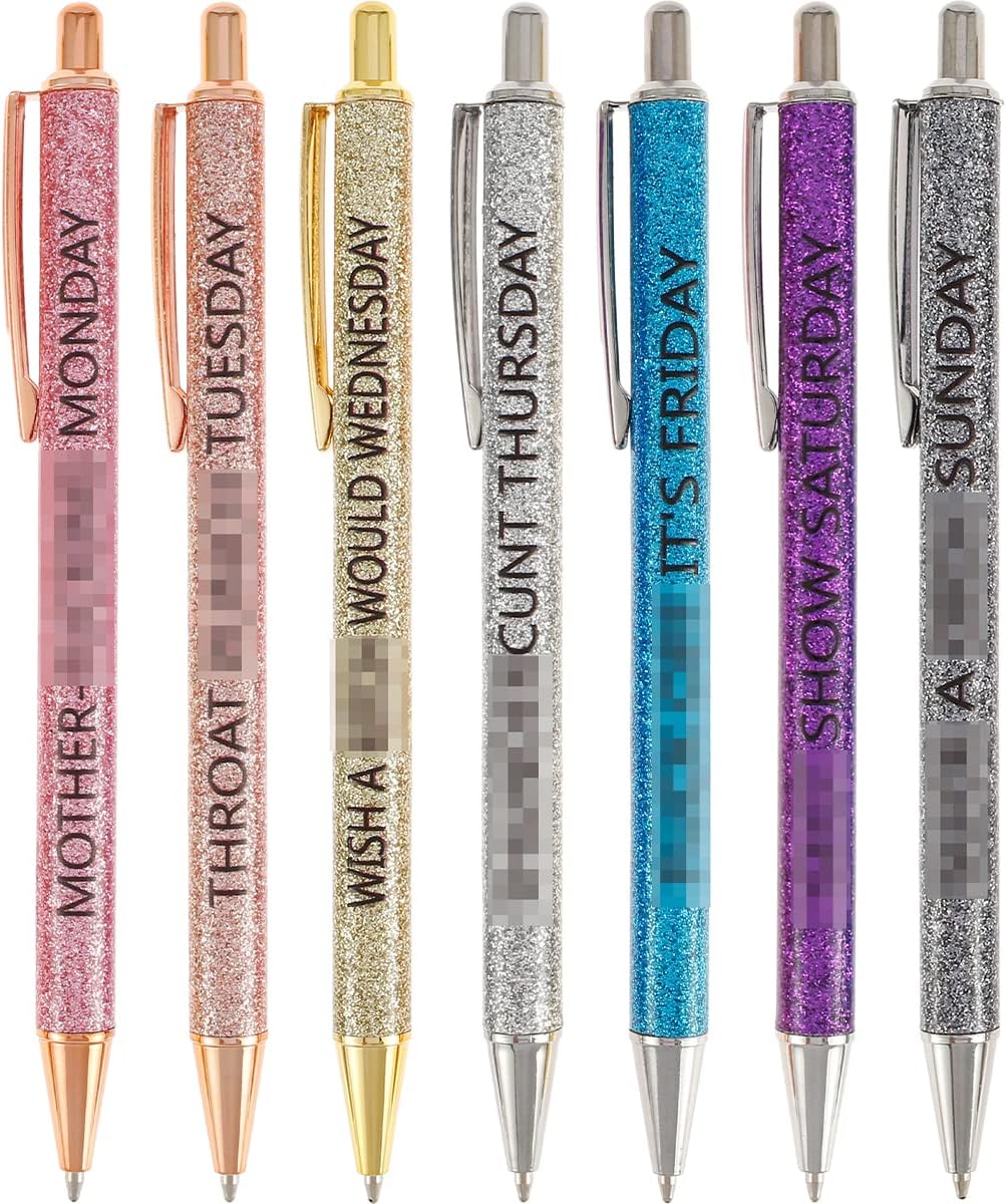 Amazon.com : HOTBEST 7 Pcs Funny Seven Days of The Week Pen Describing ...