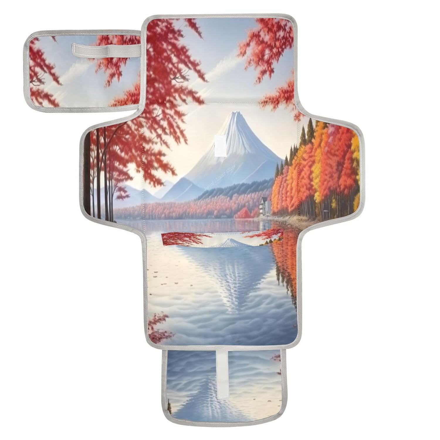Amazon.com : WELLDAY Fall Foliage at Lake Baby Changing Pad ...