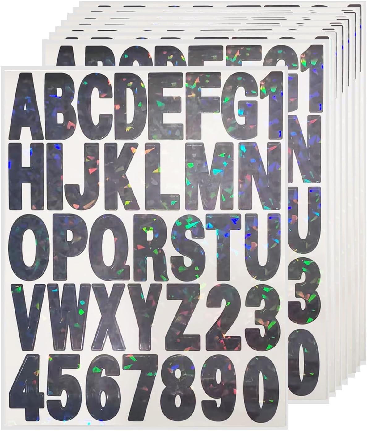 Amazon.com: 35 Sheet 1820 Pcs Black Letter Stickers, 2+1 Inch Big Font ...