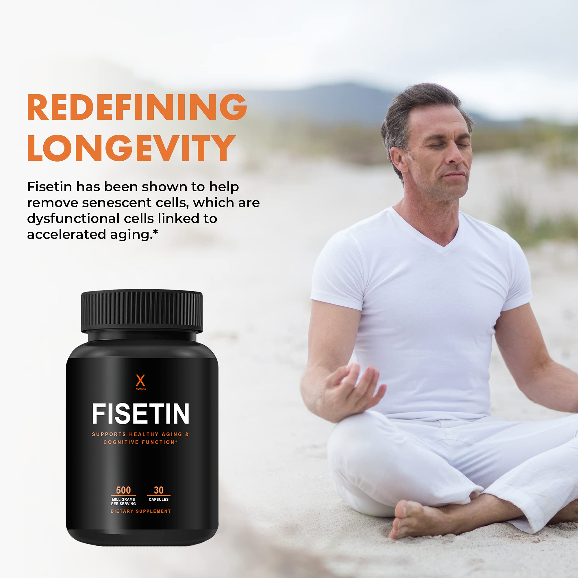 Buy Fisetin 500mg - 98% Pure Fisetin Supplement (Similar to Apigenin ...
