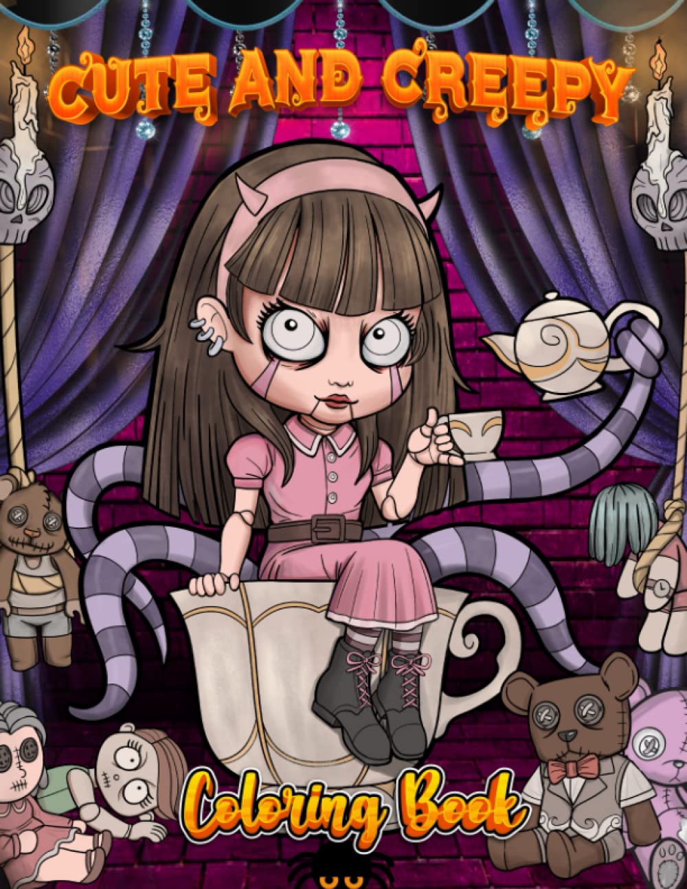 Amazon.com: Cute and Creepy Coloring Book: A Coloring Book for Kids and ...