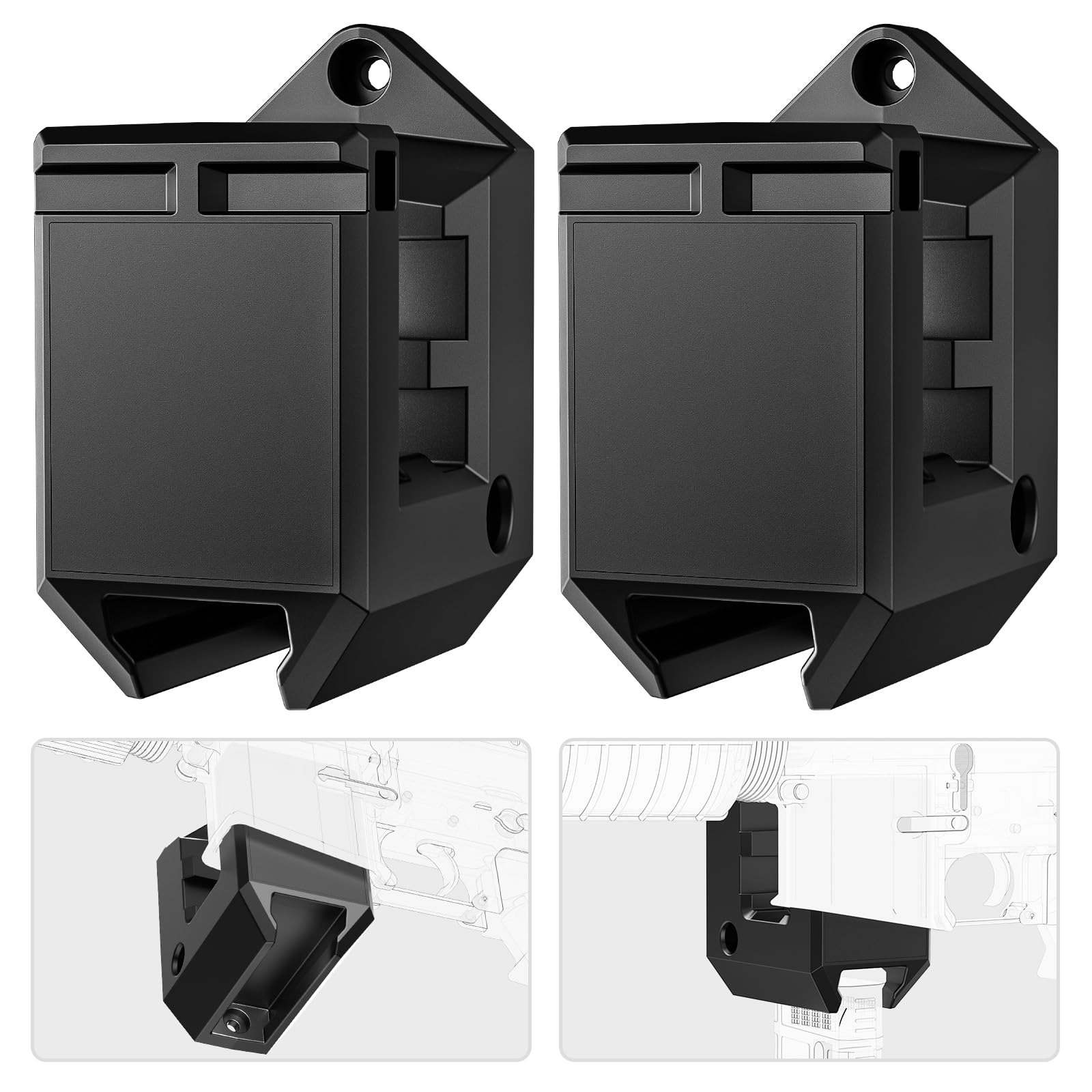 Snapklik.com : Witto 2-Pack Upgraded AR15 Wall Mount For 223/5.56 Rifle ...