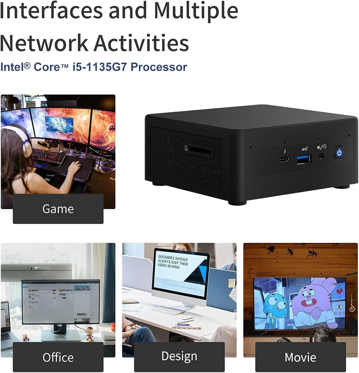 Snapklik.com : Intel NUC11PAHi5 Mini PC, Mini Computer, Four-Core I5 ...