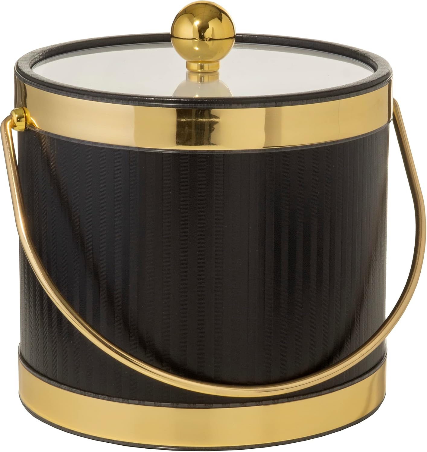 Amazon.com: Hand Made In USA Black With Dual Gold Bands Double Walled 3 ...