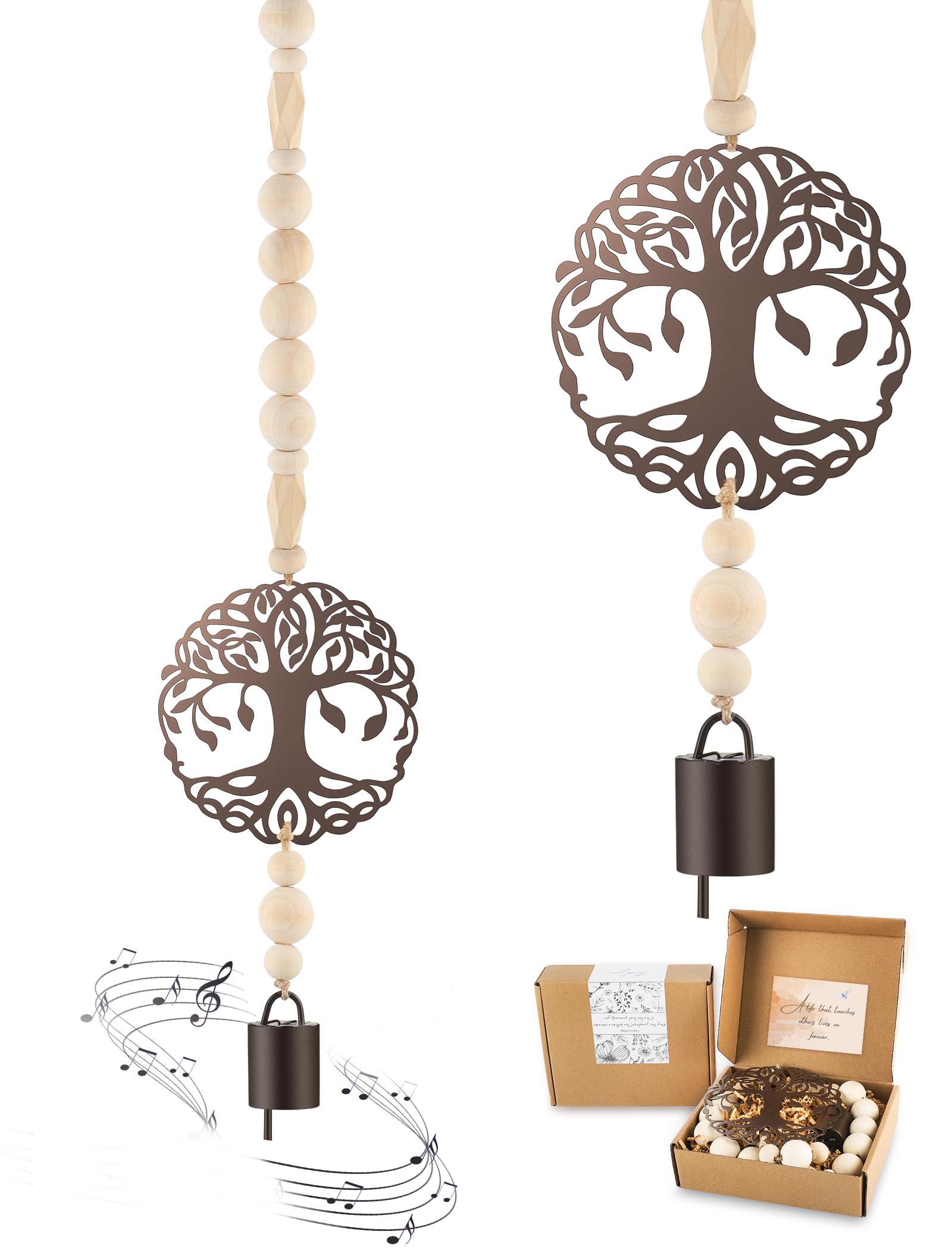 Amazon.com : Tree of Life Wind Chimes for Loss of Loved One, Unique ...