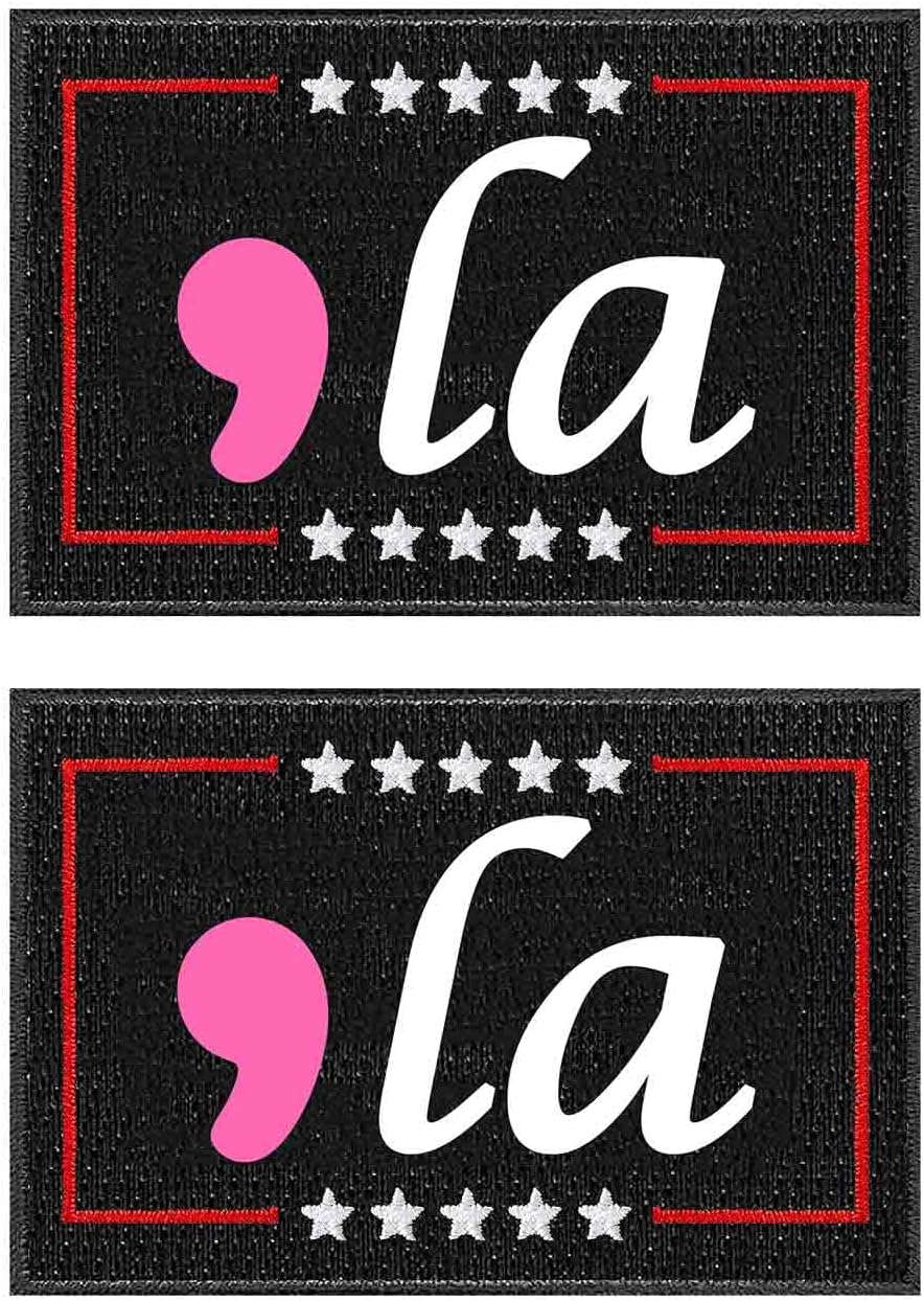 Amazon.com: 2 Pack Comma La Funny Kamala Harris 2024 President Patch ...