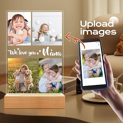 Amazon.com - Custom Any Names Words & Picture Personalized Photo Frame ...