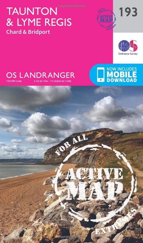 Taunton & Lyme Regis Map | Weatherproof | Chard & Bridport | Ordnance ...