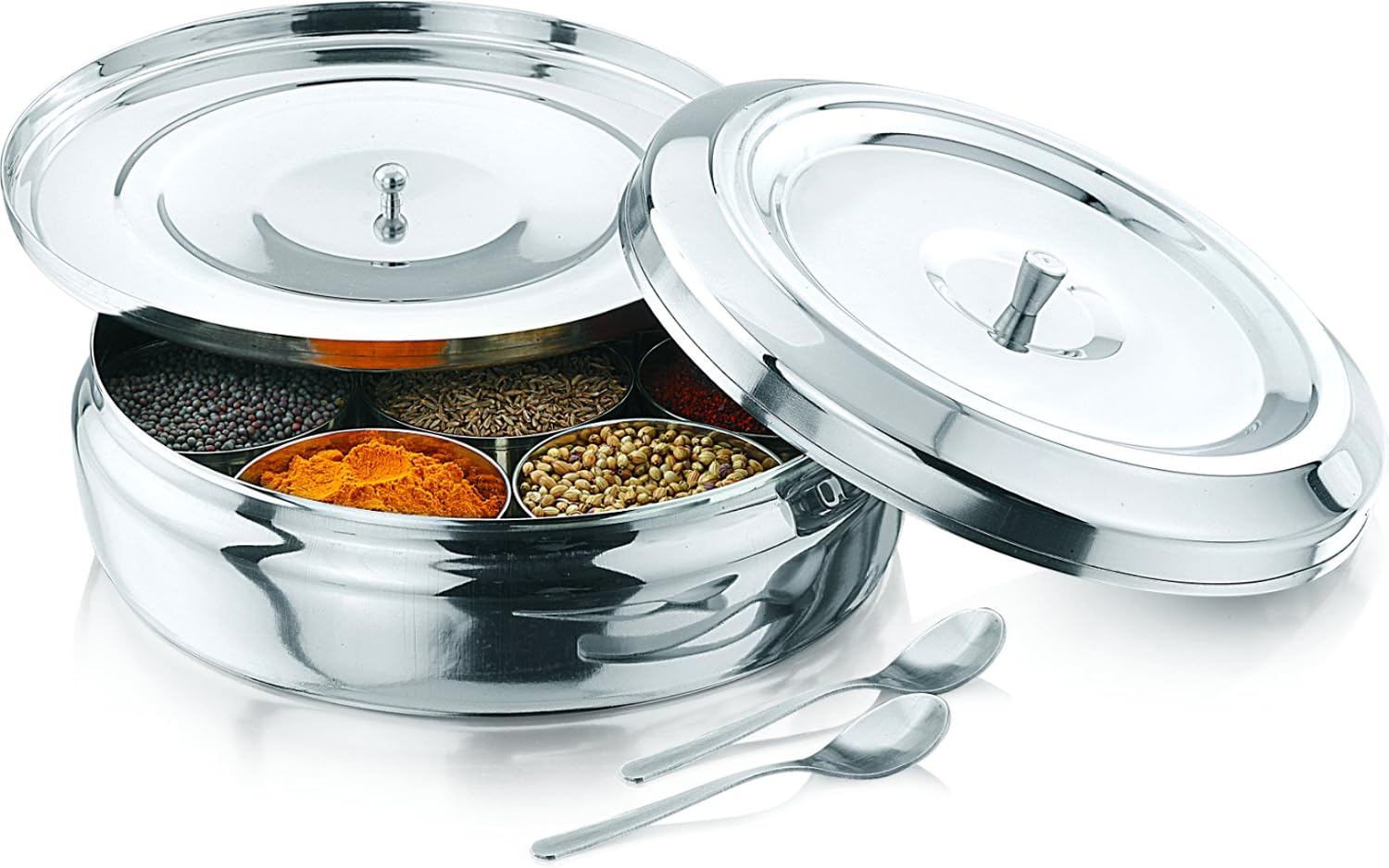 Buy Garuda Stainless Steel Masala Dabba 6 Pcs, 100 ml Online at Low ...
