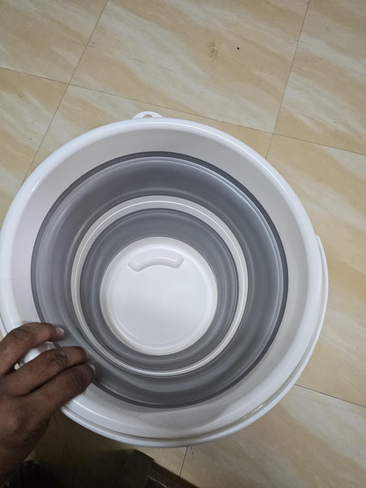 Mery Rayen Folding Bucket 12 Litres, PP + Thermoplastic, Light And Dark ...