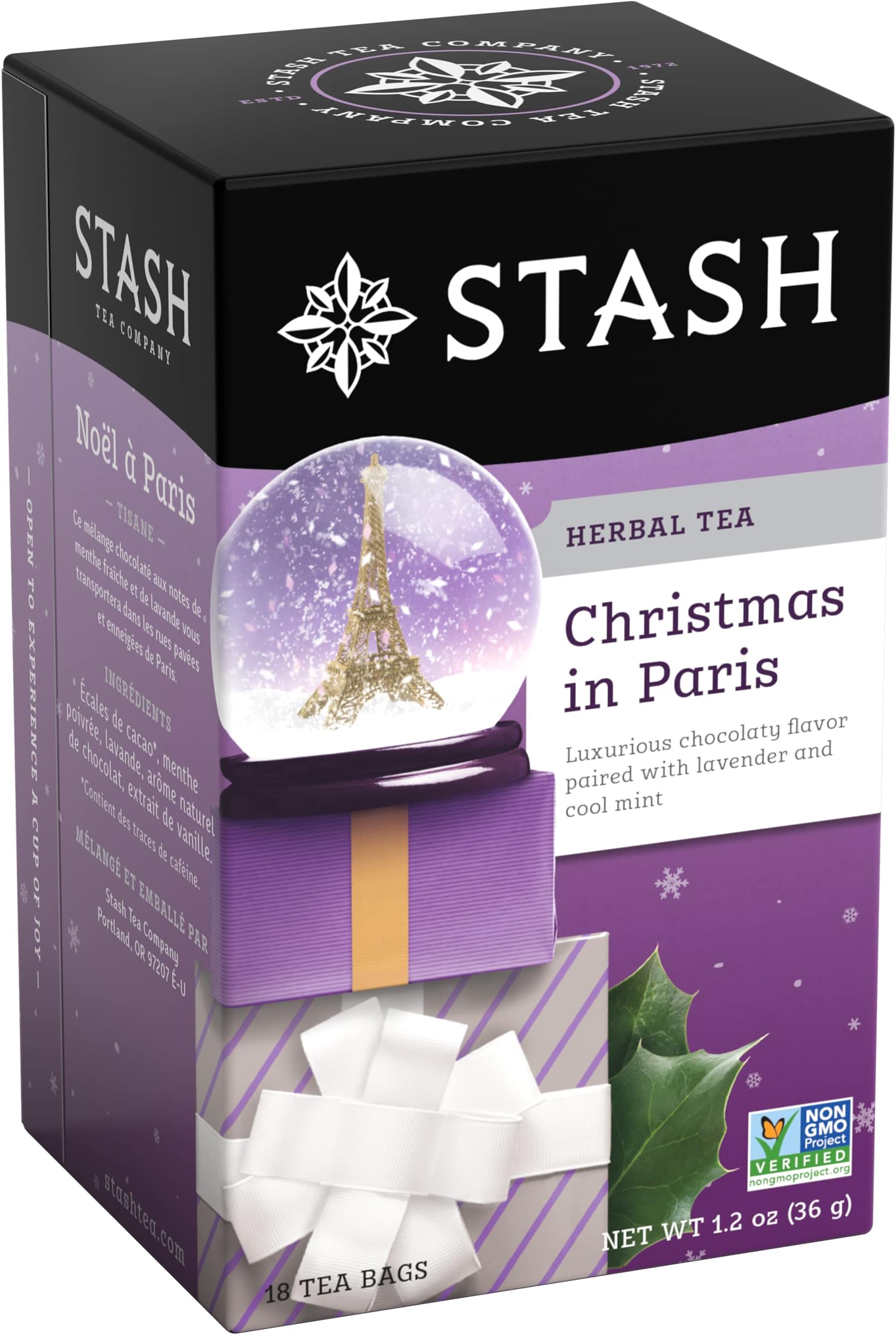 Amazon.com : Stash Tea Christmas in Paris Herbal Tea - Non-GMO Project ...