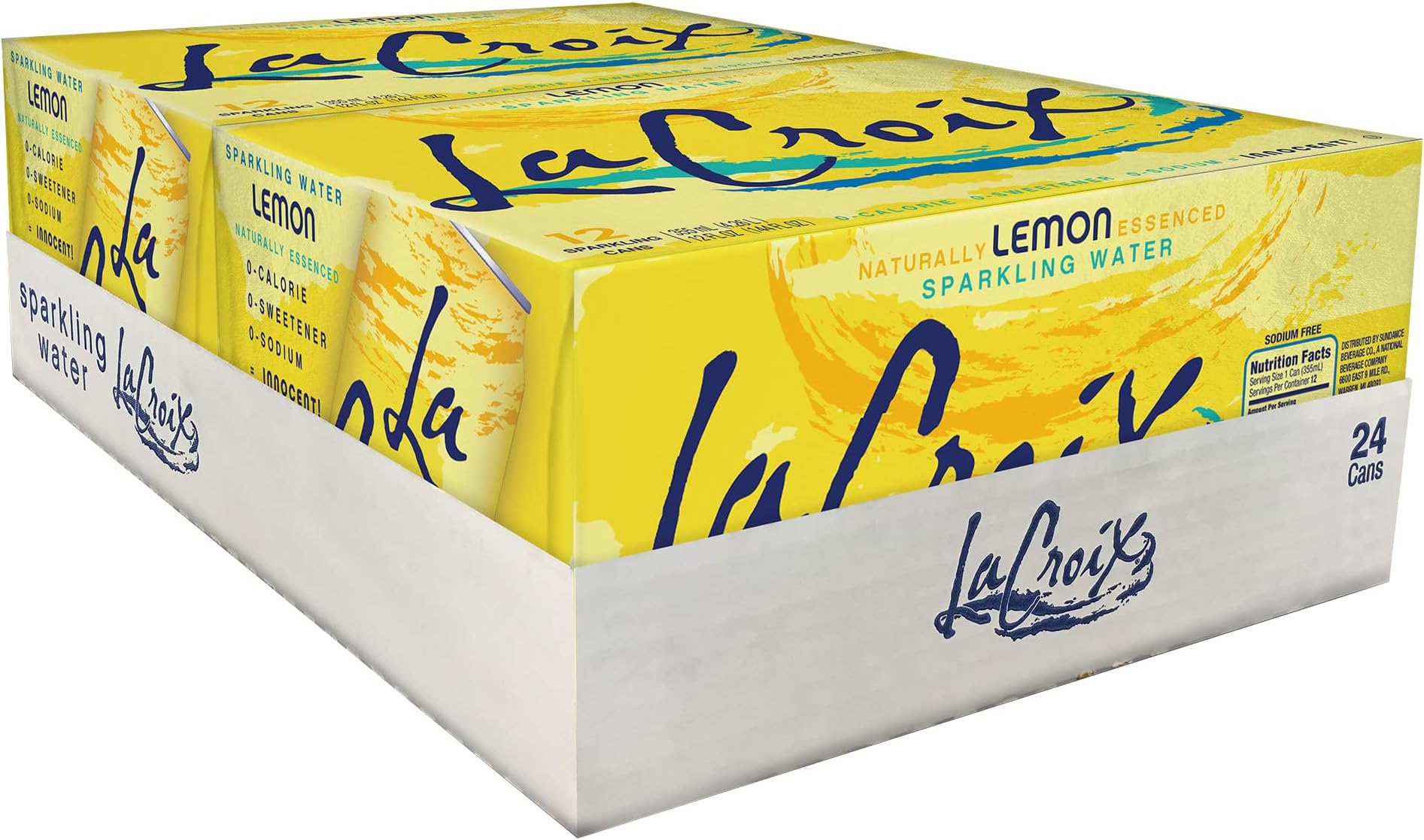 Amazon.com: LaCroix 21239 Sparkling Water, Lemon, 12 oz Can, 24/Carton