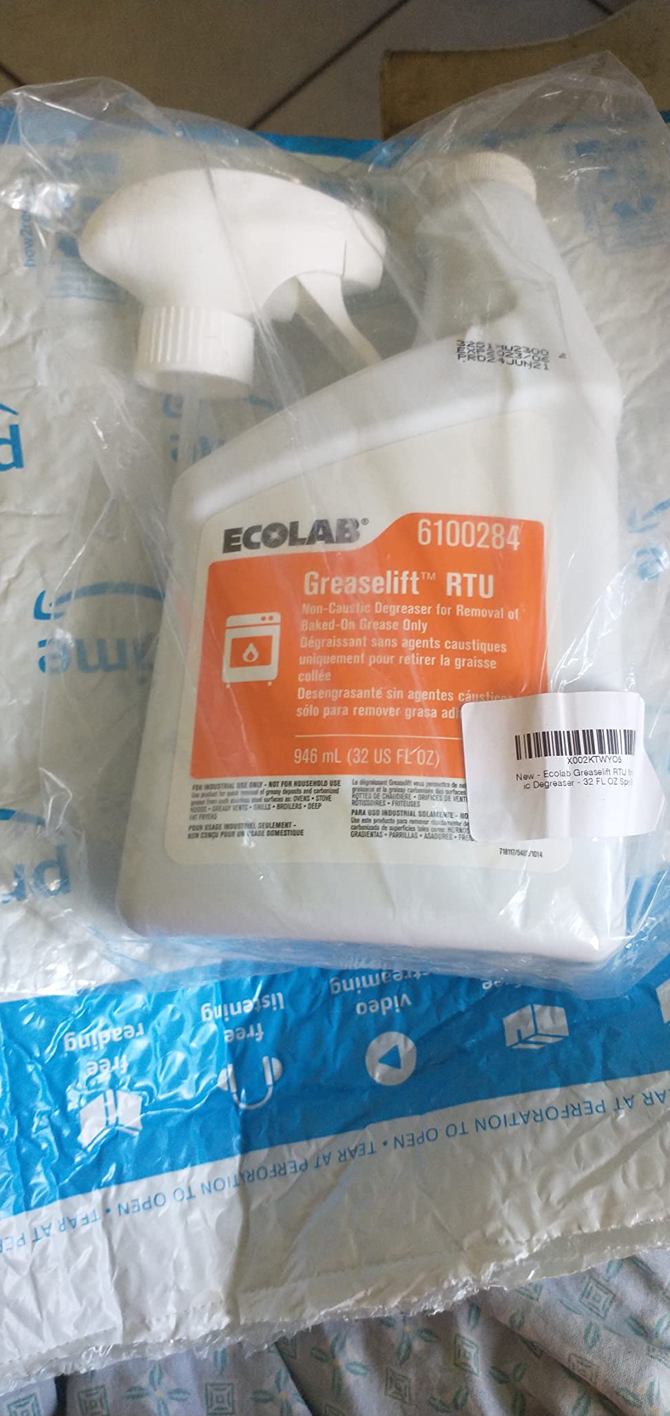 Amazon.com: Ecolab Greaselift RTU Non-Caustic Degreaser - 32 FL OZ ...