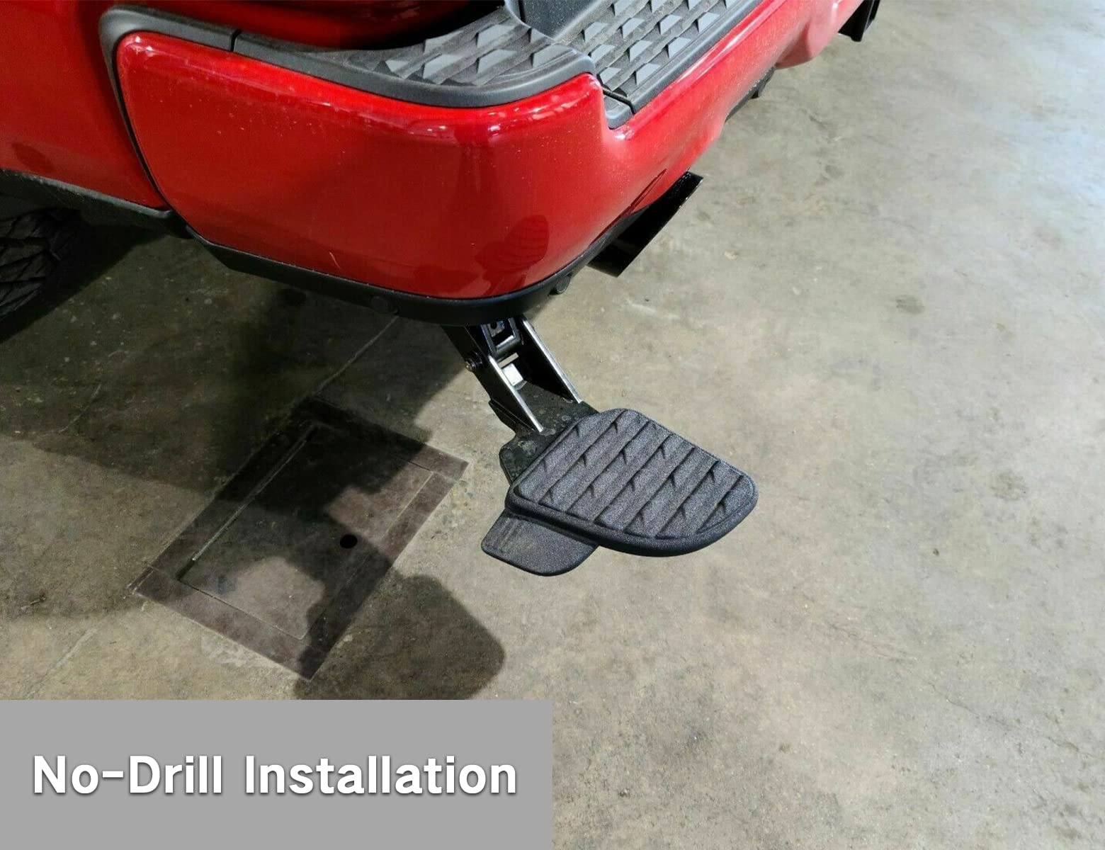 Loosoo Rear Bed Step Retractable Bumper Step Compatible with Dodge Ram ...