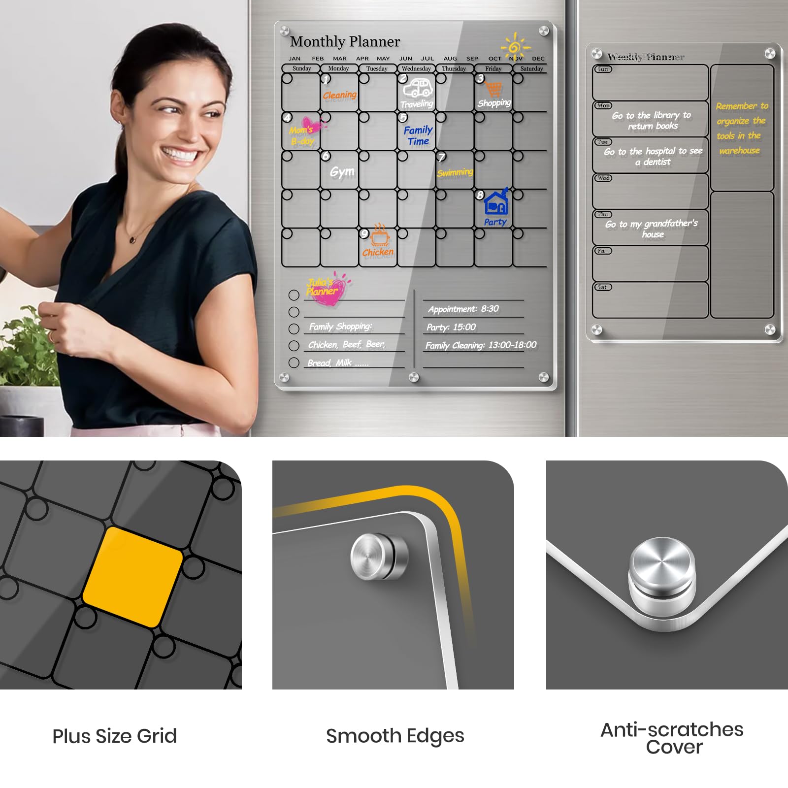 Snapklik.com : IDEATECH Calendar 2025 Planner For Fridge & Wall ...